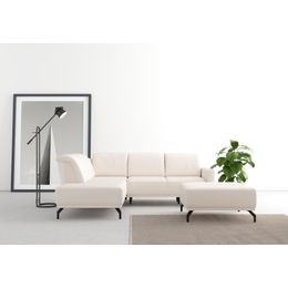 Sit & More Ecksofa SIT & MORE, B:249cm H:84cm T:205cm, beige, Wohnzimmer, Sofas, "Bailando L-Form", wahlweise mit Kopfteilverstellung und Vorziehsitz, motorisch