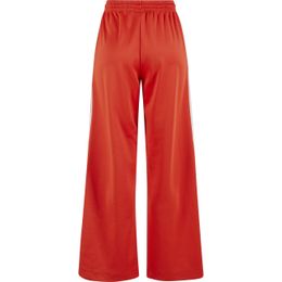 Urban Classics Damen Jogginghose "Urban Classics Ladies Wide Leg Track Pants"signalrot, Gr. M, unifarben, 100% Polyester, Hosen