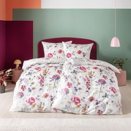 Bettw&auml;sche Estellamulticolor, Mako-Satin, Obermaterial: 100% Baumwolle, Bettw&auml;sche, "Hailey"