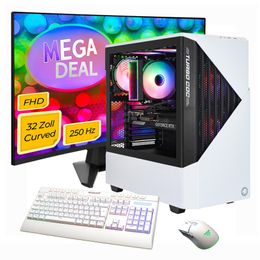 GAMEMAX Gaming-PC-Komplettsystem "MegaDeal Horizon 2753 AMD Ryzen 7 5700X 16GB 480GB SSD RTX 5060", Microsoft Windows 11 Home (64 Bit), 16 GB RAM 480