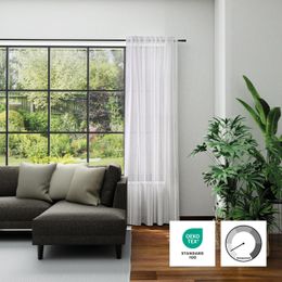 Neutex for you! Vorhang NEUTEX FOR YOU "KORSIKA", wollwei&szlig;, B:145cm H:245cm, Polyester, Gardinen, Matt-Glanz-Streifen