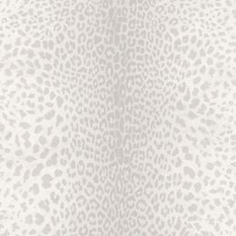 Vliestapete "Leopard Skin", B/L: 0,52m x 10,05m, silber, SUPERFRESCO EASY, Wohnzimmer, Tapeten, Luipaard silber 1000x52cm