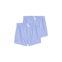 Tom Tailor Herren Boxershorts aus Baumwolle im 2er-Pack, blau, Uni, Gr. L/6