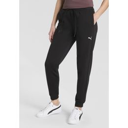 Puma Damen Trainingshose "W TAD ESSENTIAL FT JOGGER", schwarz, Gr. XL, Sweatware, Obermaterial: 70% Baumwolle, 30% Polyester, Hosen