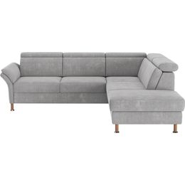 Ecksofa Home Affaire, B:259cm H:85cm T:227cm, grau, 100% Polyester, Wohnzimmer, Sofas, "Calypso L-Form", mit Relaxfunktion motorisch im Sofa 2,5-