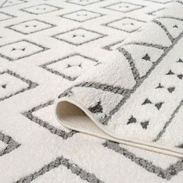 Teppich Carpet City, B:160cm H:15mm L:230cm, grau, Obermaterial: 100% Polyester, Wohnzimmer, Teppiche, "LOUNGE 9999", Kurzflor-Teppich Modern,