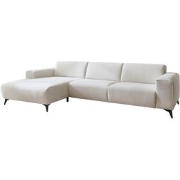 Ecksofa DIE PLANBAR "MP-IN24031", santos wei&szlig;, B:298cm H:75cm T:174cm, 100% Polyester, Sofas, Ecksofa, SoftSitz-Kaltschaumpolsterung, wahlweise mit motorischer Vorziehbank