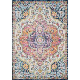 Teppich LIVABLISS, B:120cm H:8mm L:170cm, bunt, Kunstfaser, Wohnzimmer, Teppiche, "RABAT", Orient-Optik, Vintage Design, Boho Stil, Kurzflor,