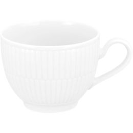 Seltmann Weiden Tasse "Amina", &Oslash; 11,5cm x 6,7cm, 250ml, 1wei&szlig;, Trinkgef&auml;&szlig;e, Kaffeetasse aus Porzellan mit Relief