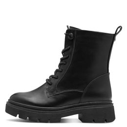 Marco Tozzi Damen Schn&uuml;rstiefelette, Gr. 38schwarz, Lederimitat, unifarben, Schuhe, Blockabsatz, Schn&uuml;rboots mit Feel Me Ausstattung