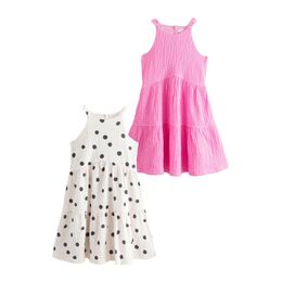 next Kleid M&auml;dchen Gr&ouml;&szlig;e 152 pink / wei&szlig;