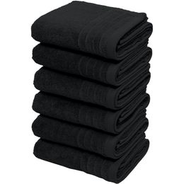 Handt&uuml;cher OTTO HOME "Sanremo Premium, Premium Handt&uuml;cher, 600 gr/m&sup2;, 40x70cm", schwarz, B:40cm L:70cm, Frottier, Obermaterial: 100% Baumwolle, Handt&uuml;cher, mit Bord&uuml;re, flauschig und weich, H&auml;ndehandt&uuml;cher, 5 Jahre Garantie