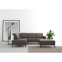 Sit & More Ecksofa SIT & MORE, B:249cm H:84cm T:205cm, braun, Wohnzimmer, Sofas, "Bailando L-Form", wahlweise mit Kopfteilverstellung und Vorziehsitz, motorisch