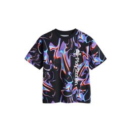 next T-Shirt Jungen Gr&ouml;&szlig;e 128 aqua / dunkellila / neonrot / schwarz