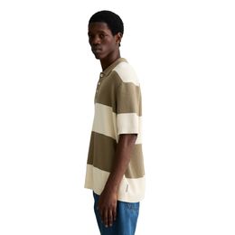 Marc O'Polo Herren Poloshirt "mit Waffelstruktur"light beige, Gr. L, MARC O'POLO DENIM, gestreift, Obermaterial: 100% Baumwolle, Shirts