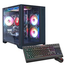 GAMEMAX Gaming-PC "Infinity Mini BK 7999 AMD Ryzen 7 5700X 16GB 480GB SSD RTX 5060", Microsoft Windows 11 Home (64 Bit), 16 GB RAM 480 GB SSDschwarz,
