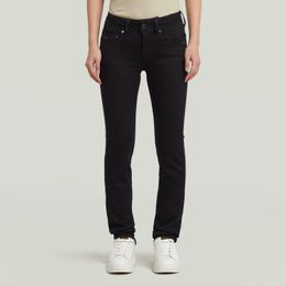 G-Star Raw G-STAR Damen 5-Pocket-Jeans "Midge Straight", schwarz, Gr. 32, Denim/Jeans, Obermaterial: 92% Baumwolle, 7% Elastomultiester, 1% Elasthan, Jeans, mit