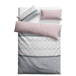 Bettw&auml;sche OTTO HOME, grau, Linon, Obermaterial: 100% Baumwolle, Bettw&auml;sche, "Cremona", romantische Bettw&auml;sche in verschiedenen Qualit&auml;ten, ab Gr.