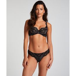 Hunkem&ouml;ller HUNKEM&Ouml;LLER Damen String "String Daisy", Gr. XSschwarz, 90% Polyamid, 10% Elasthan, Unterhosen