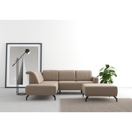 Sit & More Ecksofa SIT & MORE, B:249cm H:84cm T:205cm, grau, Wohnzimmer, Sofas, "Bailando L-Form", wahlweise mit Kopfteilverstellung und Vorziehsitz, motorisch
