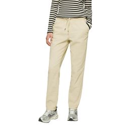 QS Damen Jogginghose, beige, Gr. 42, unifarben, Cord, Obermaterial: 100% Baumwolle, Hosen, mit Taschen