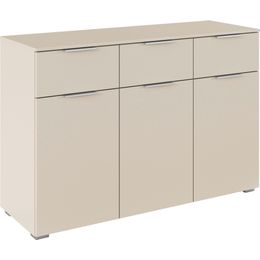 Kombikommode Rauch, B:120cm H:81cm T:42cmbeige (champagner), Holzwerkstoff, Schlafzimmer, Sideboards, "Sideboard Schubladenkommode CORTONA mit