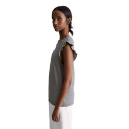 Marc O'Polo Damen T-Shirt "aus Bio-Baumwoll-Mix"dunkelblau, Gr. XL, MARC O'POLO DENIM, unifarben, Obermaterial: 96% Baumwolle, 4% Elasthan, Shirts
