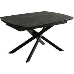 Esstisch Home Affaire, B:140cm H:77cm T:90cmschwarz, schwarz, schwarz, Tische, "VETRO"