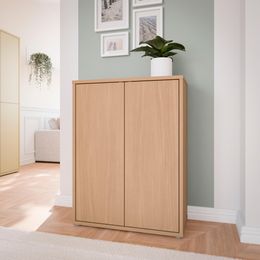 Schuhschrank FORTE, B:74,5cm H:99,1cm T:34,9cm, braun, Holzwerkstoff, Flur, Schr&auml;nke, "Alice Springs, Schuhschrank, Platz f&uuml;r 15 Paar Schuhe, 2