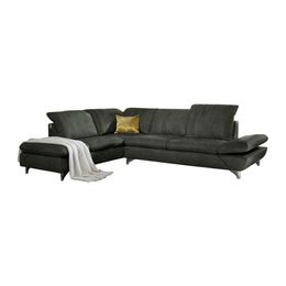 Ecksofa W.Schillig, B:296cm H:84cm T:242cm, gr&uuml;n, Longlife fabric Velourgewebe S41 (100% Polyester), Wohnzimmer, Sofas, "Taoo, elegant und zeitlos,