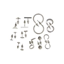 Urban Classics Damen Schmuckset "Urban Classics Damen Stud Earrings 10-Pack", onesizesilber, Schmuck_Sets