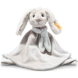 Steiff Baby Schmusetuch "Soft Cuddly Friends Hoppie Hase", grau, Polyester, Schnuffelt&uuml;cher, mit Fingerpuppenfunktion
