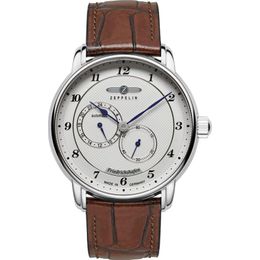 Zeppelin Herren Automatikuhr "Friedrichshafen Automatic 24h Indicator", braun, Armbanduhren, Armbanduhr, Herrenuhr, Made in Germany, Mechanische Uhr,
