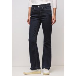 Street One Damen Comfort-fit-Jeansrinsed dunkelblau, Gr. 36, unifarben, Web, 72% Baumwolle, 27% Polyester, 1% Elasthan, Jeans, 5-Pocket-Style