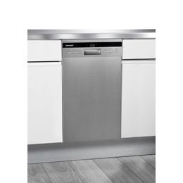 Hanseatic Unterbaugeschirrsp&uuml;ler "HGU4582C10T7736EI", B:44,8cm H:81,5cm T:57cm, silber, Geschirrsp&uuml;ler, mit 8 Programmen, mit h&ouml;henverstellbarem