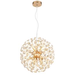 Globo LIGHTING H&auml;ngeleuchte "KATRINA", &Oslash; 40cm H: 150cm, 1 Stk.goldfarben, Wohnzimmer, Leuchten, Luster H&auml;ngelampe Esszimmer Esstisch-Lampe elegant