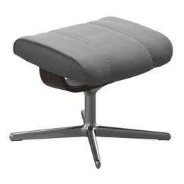 Fu&szlig;hocker stressless, B:54cm H:41cm T:39cm, grau, Leder BATICK: BATICK ist ein leicht korrigiertes, durchgef&auml;rbtes und genarbtes M&ouml;belleder, bei dem
