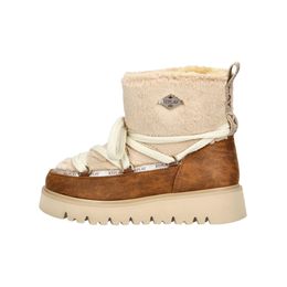 Replay Damen Schn&uuml;rstiefelette "Replay Stiefelette Lederimitat/Textil", Gr. 41beige, Lederimitat, Textil, Schuhe