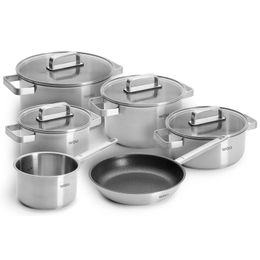 Woll Topf-Set "Steel", silber, T&ouml;pfe, hochwertiger, korrosionsbest&auml;ndiger Edelstahl
