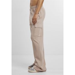 Urban Classics Damen Jogginghose "Urban Classics Damen Ladies Baggy Light Terry Sweat Pants", beige, Gr. XL, unifarben, 70% Baumwolle, 30% Polyester,