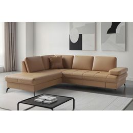 Sit & More Ecksofa SIT & MORE, B:238cm H:83cm T:202cmcappuccino, Wohnzimmer, Sofas, "Morris Jubi, Ottomane, Breite 238 cm", mit Armteilfunktion, wahlweise mit
