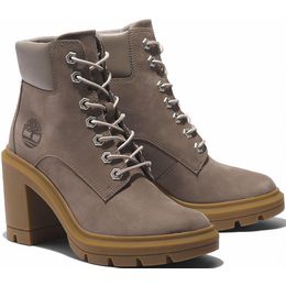 Timberland Damen Schn&uuml;rstiefelette "ALLINGTON HEIGHTSMID LACE UP BOOT", Gr. 39,5, grau, Leder, Synthetik, Schuhe, Winterschuhe, Winterstiefel,