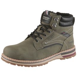 Herren Winterboots, Dockers by Gerli, Gr. 42oliv, schwarz, Nubuklederimitat, Schuhe, Winterboots, Workerboots mit Profilsohle