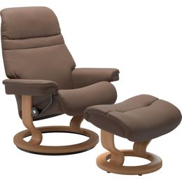 Fu&szlig;hocker stressless, B:57cm H:39cm T:40cm, braun, Leder BATICK: BATICK ist ein leicht korrigiertes, durchgef&auml;rbtes und genarbtes M&ouml;belleder, bei dem