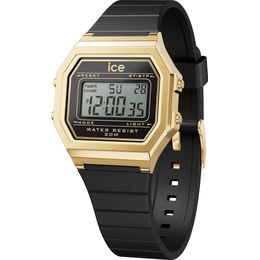 Ice Watch ICE-WATCH Damen Chronograph "ICE digit retro - Small", schwarz, Armbanduhren, Armbanduhr, Quarzuhr, Damenuhr, Silikonarmband, Datum