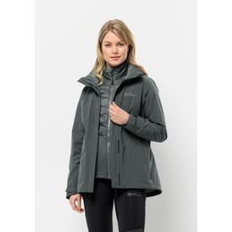 Jack Wolfskin Damen 3-in-1-Funktionsjacke "LUNTAL 3IN1 JKT W", gr&uuml;n, Gr. XS, Obermaterial: 100% Polyester. Futter: 100% Polyester. Innenmaterial: 94%