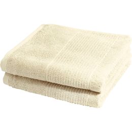 Badetuch Fleuresse, B:90cm L:200cm, beige, Frottier, Obermaterial: 100% Baumwolle, Handt&uuml;cher, "2828", Duschhandt&uuml;cher, Handt&uuml;cher, Walkfrottee, 100%
