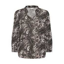 Kaffe Bluse 'Linda' Damen Gr&ouml;&szlig;e XL greige / schwarz / wei&szlig;