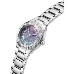 Guess Damen Quarzuhr "SANGRIA", silber, Armbanduhren, Armbanduhr, Damenuhr, Edelstahlarmband