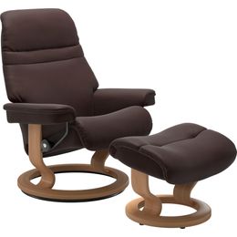 Fu&szlig;hocker stressless, B:57cm H:39cm T:40cm, braun, Leder BATICK: BATICK ist ein leicht korrigiertes, durchgef&auml;rbtes und genarbtes M&ouml;belleder, bei dem
